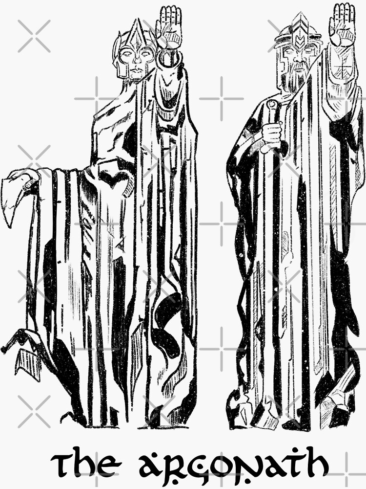 "The Argonath" Sticker for Sale by StormSparrowInn | Redbubble