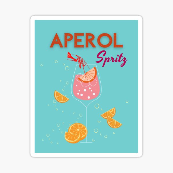 "Aperol Spritz" Sticker for Sale by DimaT-Shirt-Art | Redbubble