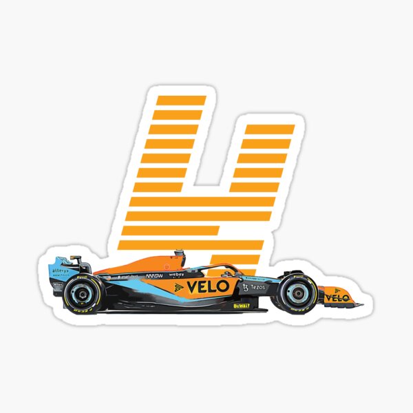 "Lando Norris McLaren Car Number 4 Design" Sticker for Sale by ...