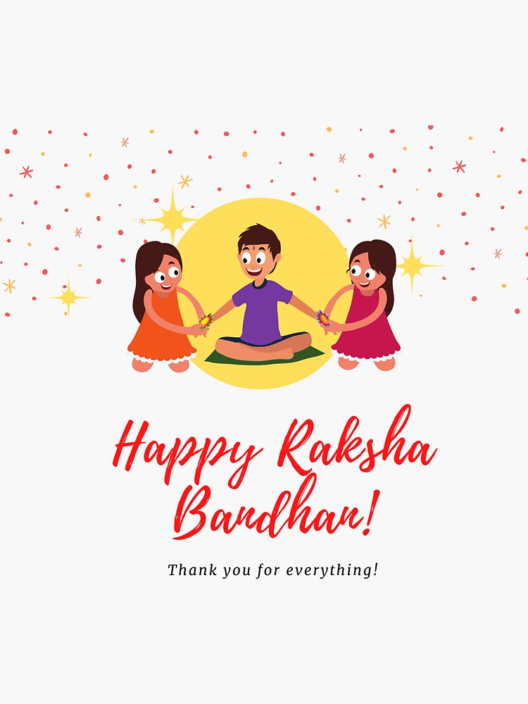 "Happy Raksha Bandhan" Sticker for Sale by NCdesign1 | Redbubble