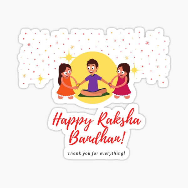 "Happy Raksha Bandhan" Sticker for Sale by NCdesign1 | Redbubble