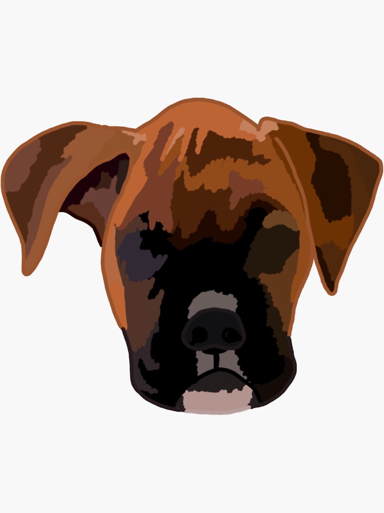 "Boxer face" Sticker for Sale by peyton25 | Redbubble