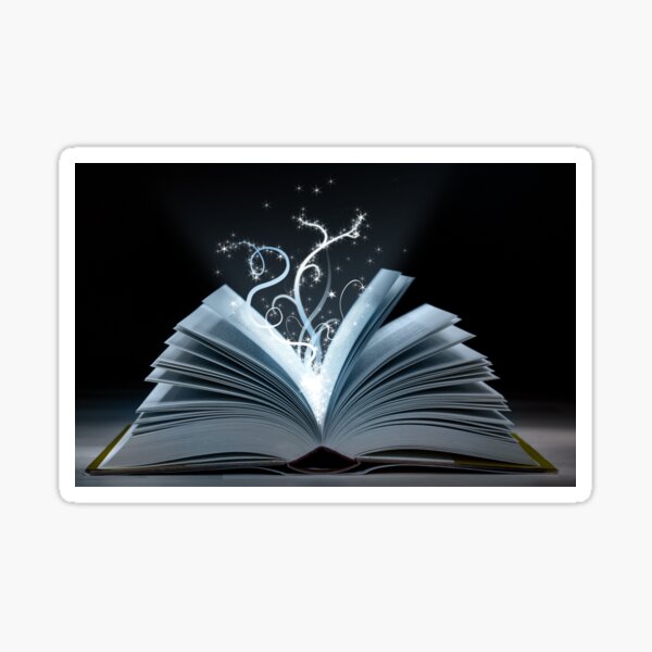 "Spell Book of Magical Spells" Sticker for Sale by HarryMagicPlace ...