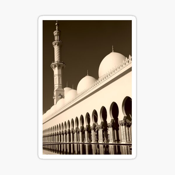"Reflective Symmetry #3 | Sheikh Zayed Mosque Abu Dhabi" Sticker for ...