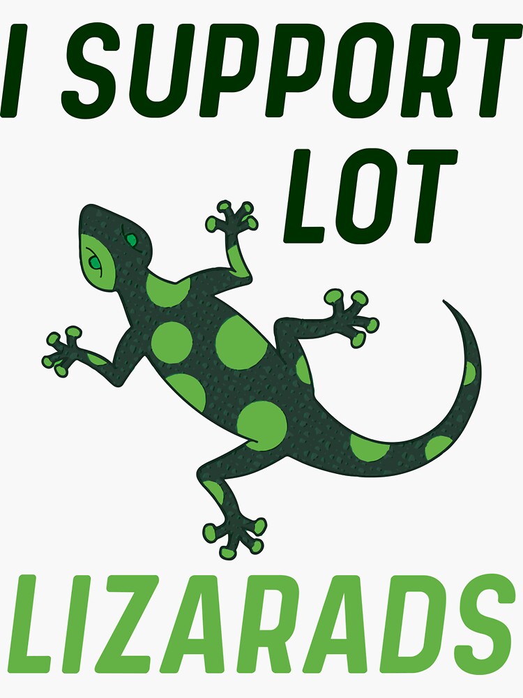 "Kadal Ijo Cool GREEN LIZARD I SUPPORT LOT LIZARADS" Sticker for Sale ...