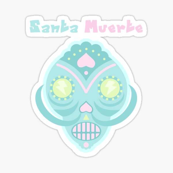 "Santa Muerte/ blue edition" Sticker for Sale by mr-Lenny-Loves | Redbubble