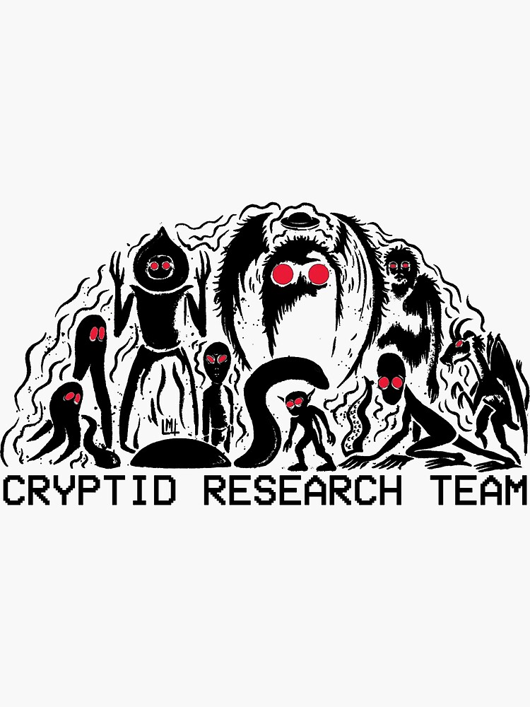 "Cryptid Research Team" Sticker for Sale by inkomodo | Redbubble