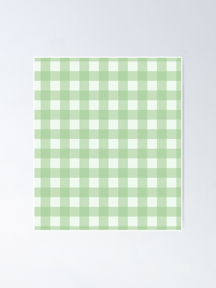 " Sage Green, Gingham, Pattern, Checkered" Poster for Sale by ...