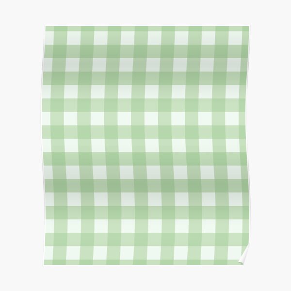" Sage Green, Gingham, Pattern, Checkered" Poster for Sale by ...