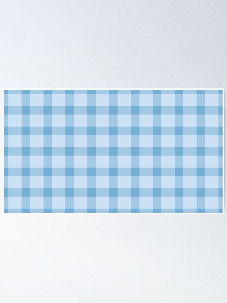 "Light Blue Buffalo Plaid " Poster for Sale by korlatte | Redbubble