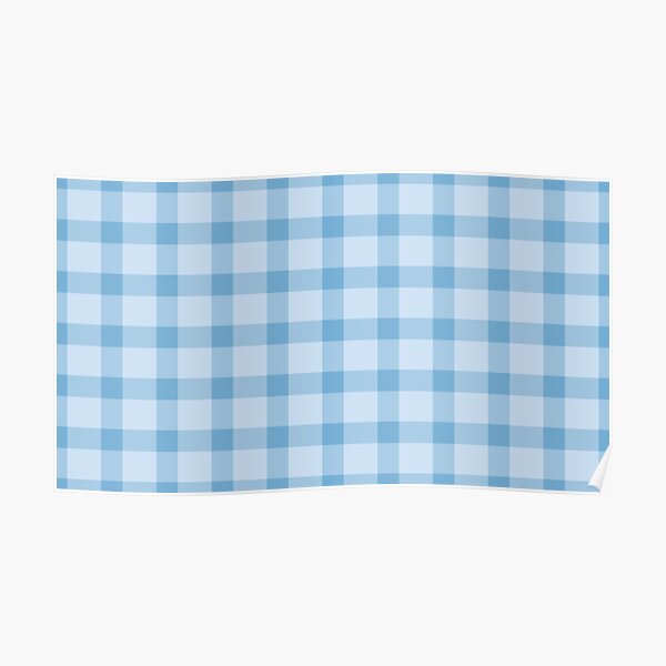 "Light Blue Buffalo Plaid " Poster for Sale by korlatte | Redbubble