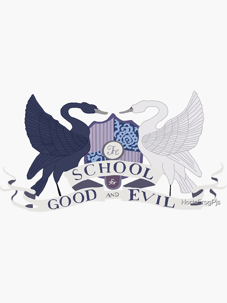 "School for Good and Evil Crest" Sticker for Sale by HortsFrogPjs ...