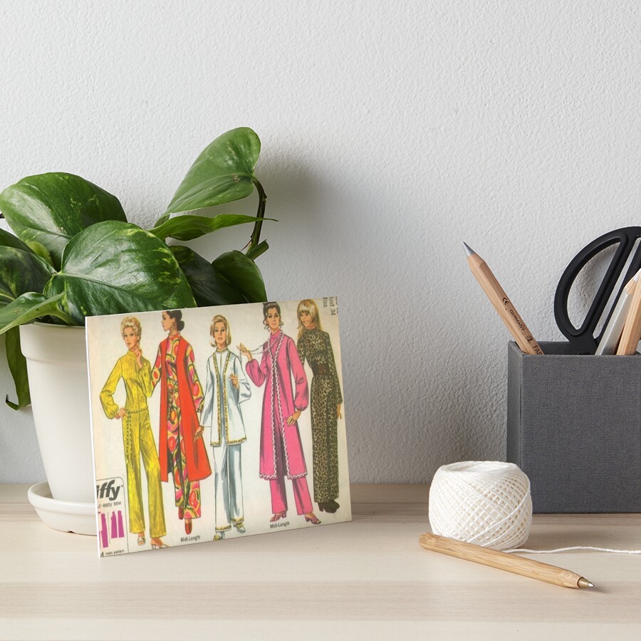 "1970s Fashion Pattern - Maude " Poster for Sale by boojun | Redbubble