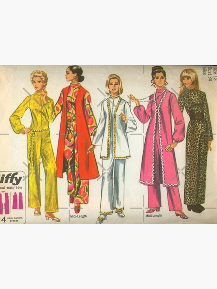 "1970s Fashion Pattern - Maude " Poster for Sale by boojun | Redbubble