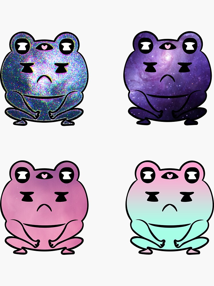 "Kawaii Galaxy Jester Frog " Sticker for Sale by Nicheek | Redbubble
