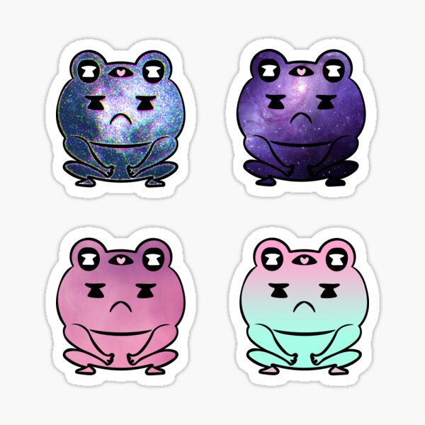 "Kawaii Galaxy Jester Frog " Sticker for Sale by Nicheek | Redbubble