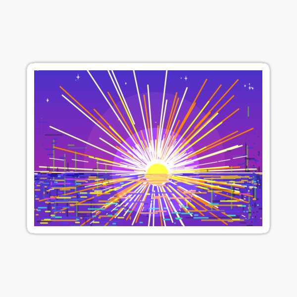 "Sunset Aesthetic" Sticker for Sale by SpacArt | Redbubble