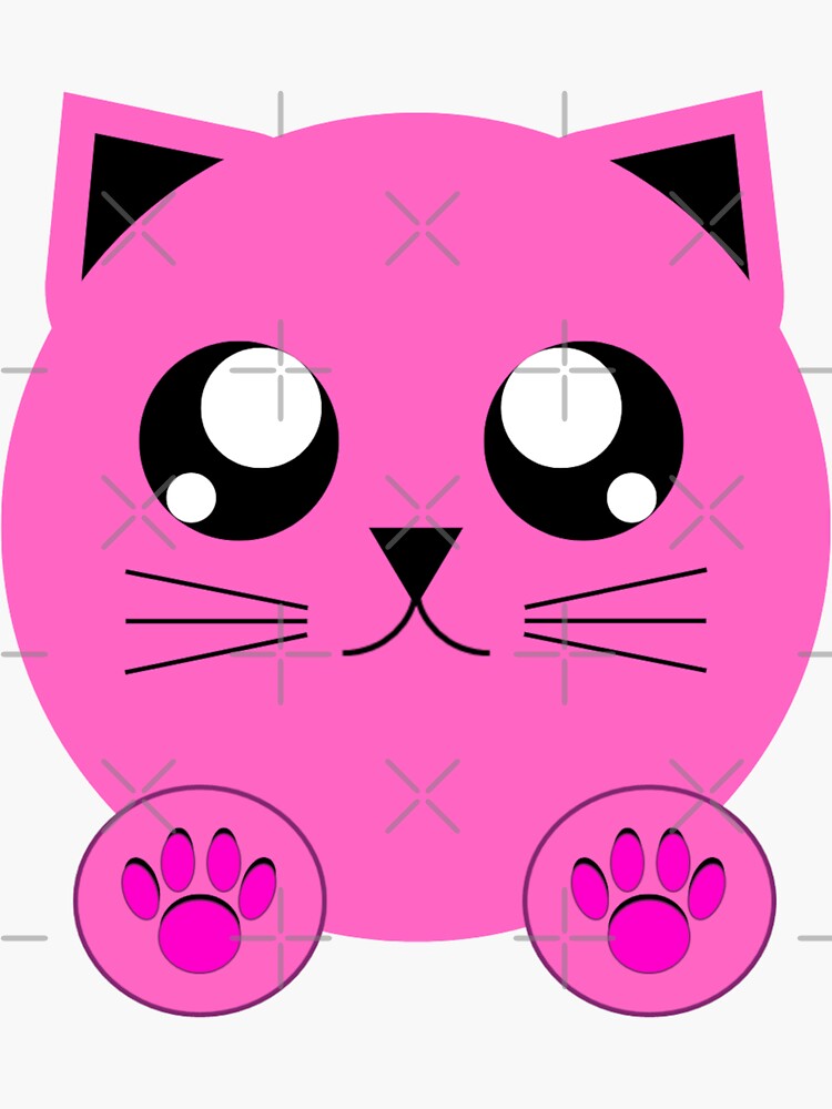 "Cute anime cat" Sticker for Sale by HighScale | Redbubble