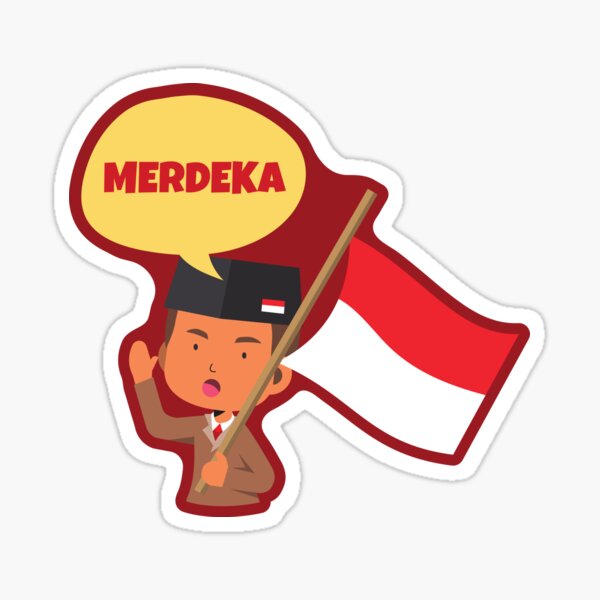 "Indonesian Merdeka" Sticker for Sale by PixyStickers | Redbubble