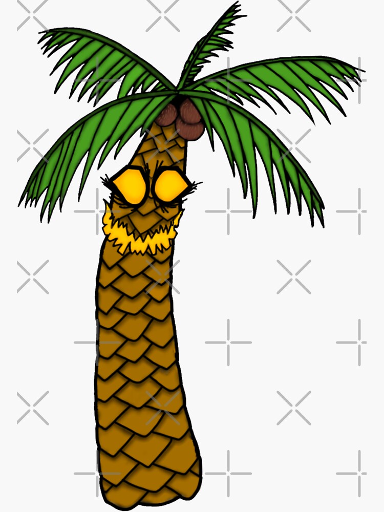 "Fern the sentient palm tree" Sticker for Sale by AwfullyArtful | Redbubble