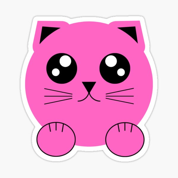 "Cute anime cat" Sticker for Sale by HighScale | Redbubble