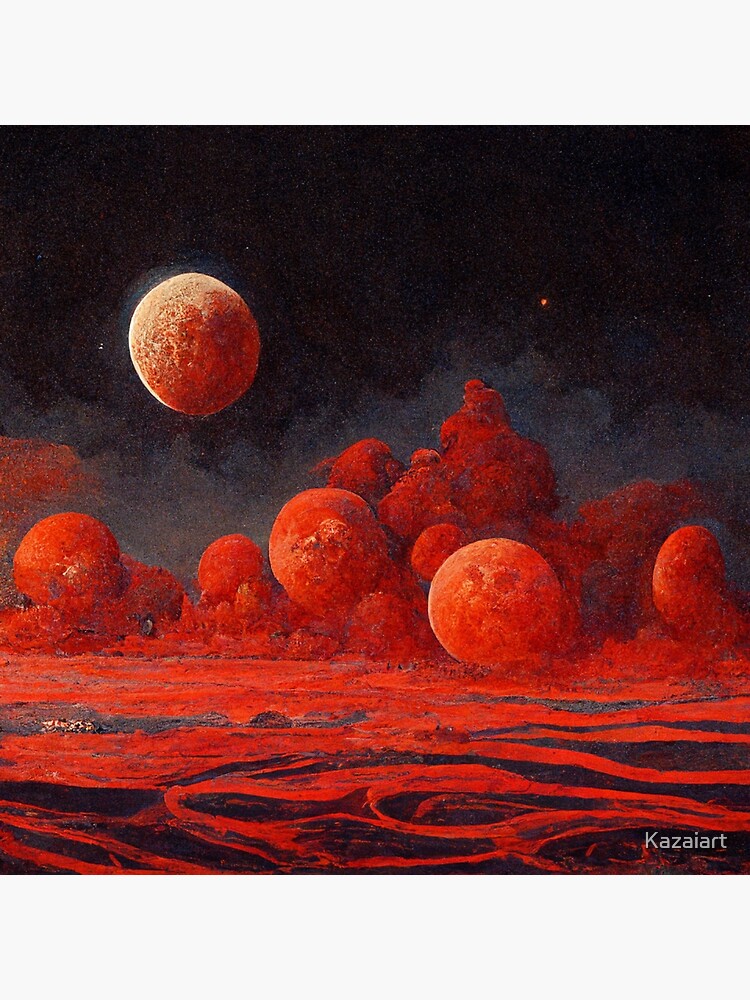 "The Red Moons" Poster for Sale by Kazaiart | Redbubble