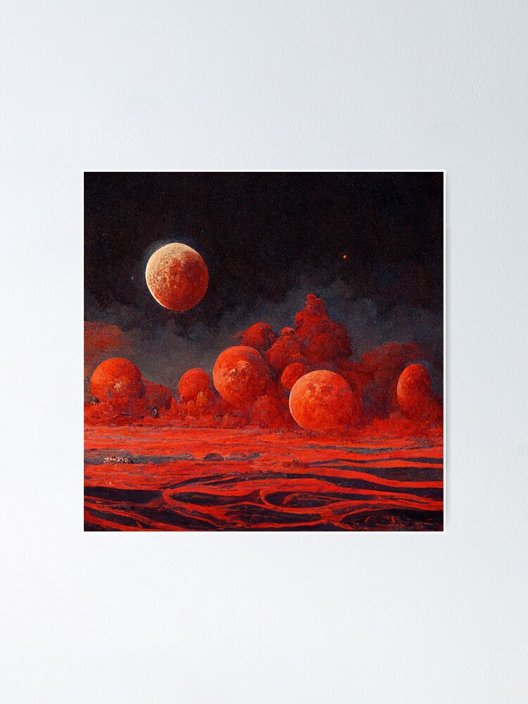 "The Red Moons" Poster for Sale by Kazaiart | Redbubble
