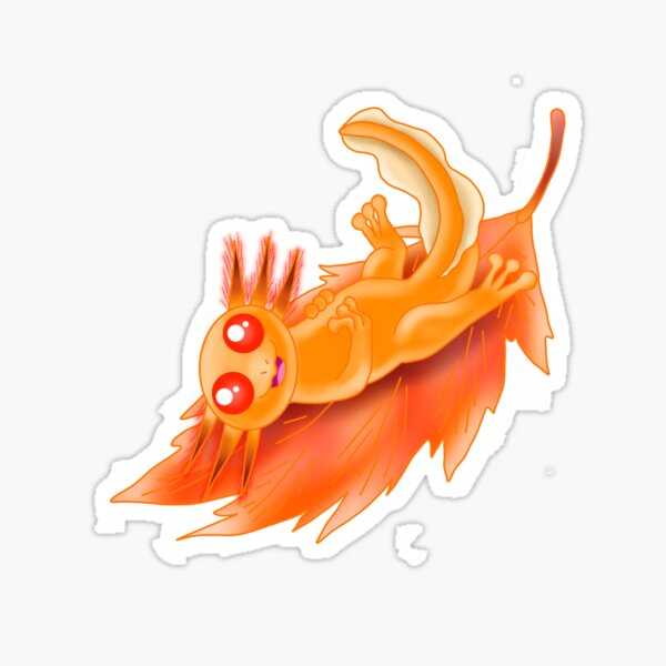 "Autumn axolotl fall season ver. 2" Sticker for Sale by KatyChristoff ...