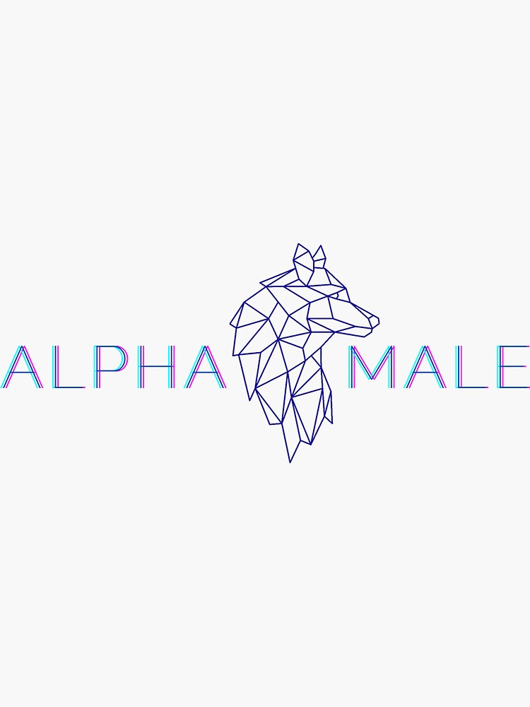 "ALPHA MALE - ART DESIGN!" Sticker for Sale by holekg | Redbubble