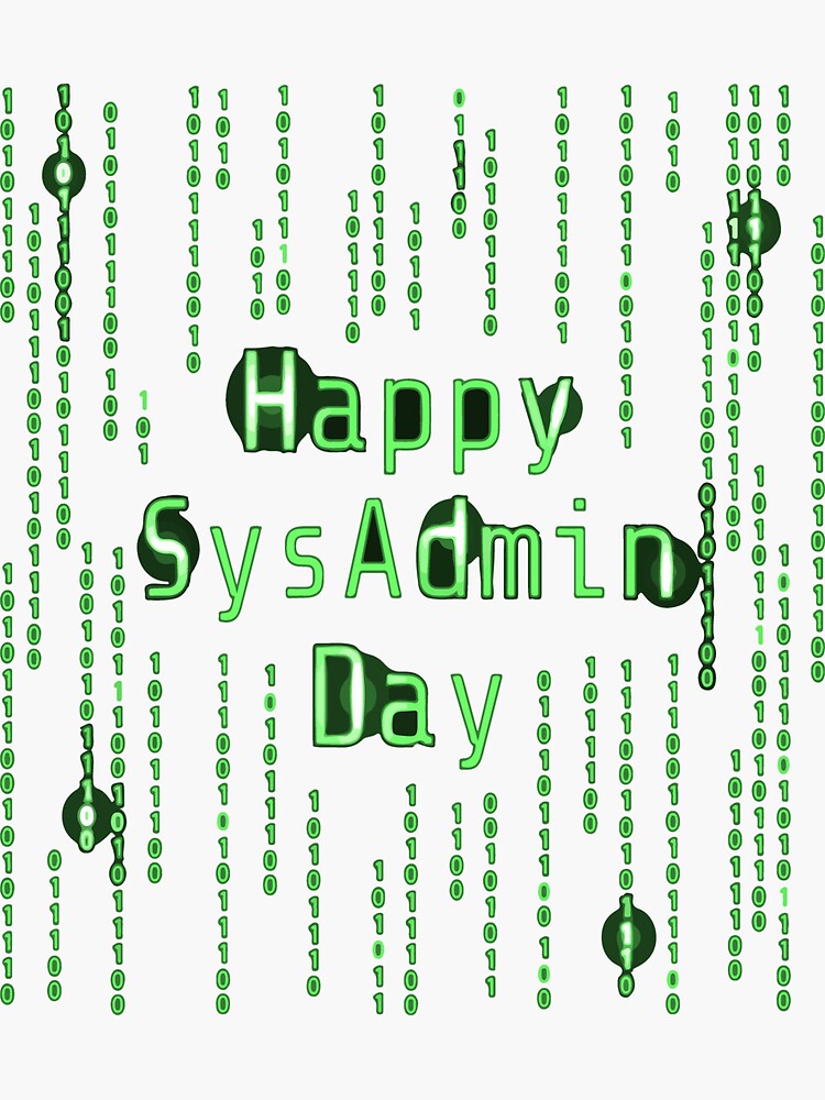 "sysadmin day" Sticker for Sale by younes09 | Redbubble