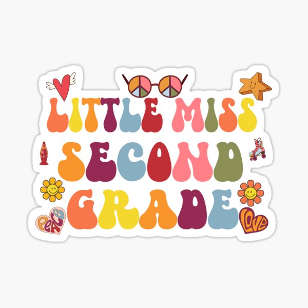 "Back to School, Little Miss Second Grade Retro Groovy 2nd Grade ...