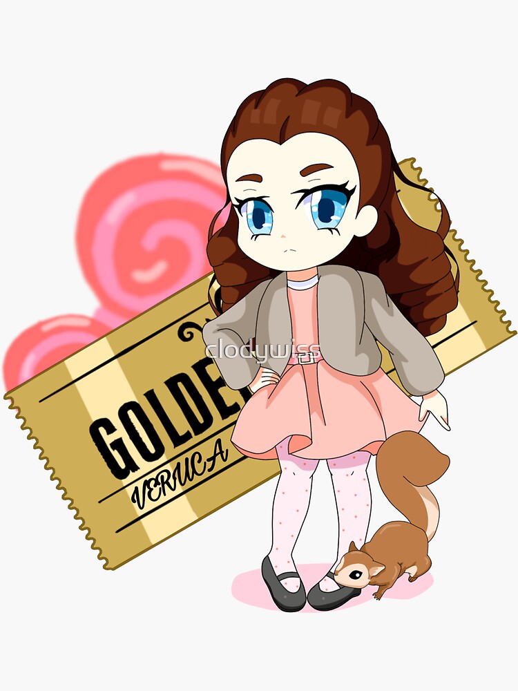 "Veruca (Charlie and the Chocolate Factory)" Sticker by clodywiss ...