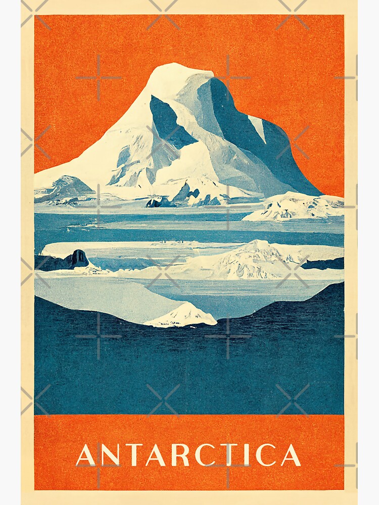 "Antarctica" Sticker for Sale by Retro Travel Design | Redbubble