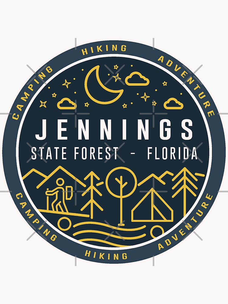 "Jennings State Forest FL Hipster Logo" Sticker for Sale by VanyaKar ...