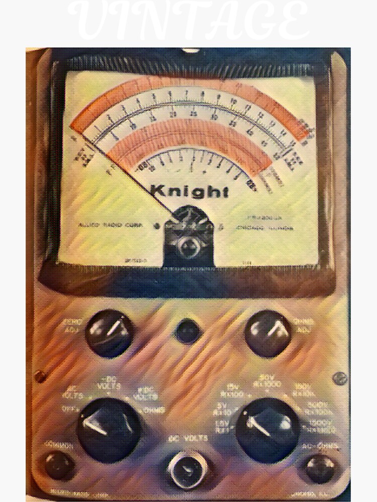 "Cool Vintage ohm Meter " Sticker for Sale by OldDaysPast | Redbubble