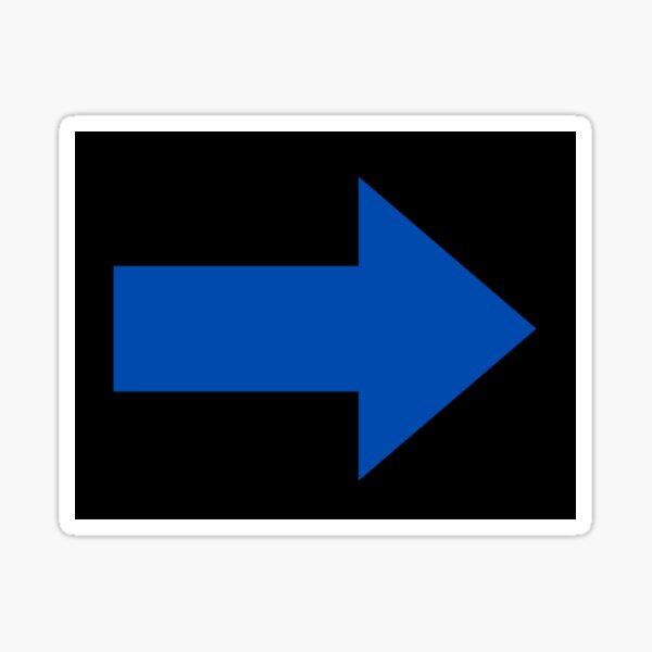 "Right arrow" Sticker for Sale by JacobT777 | Redbubble