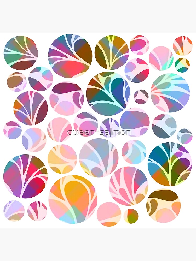 "Copy of Spheres of flowers and abstract paintings cool colors" Poster ...