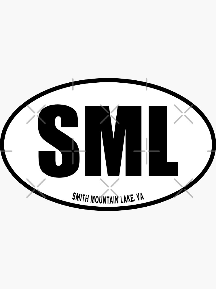 "SML Smith Mountain Lake Virginia Oval" Sticker for Sale by Doacts ...