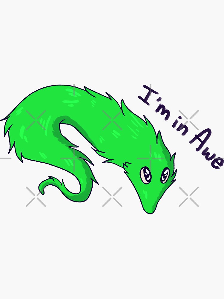 "Worm on a string 'Awe'" Sticker for Sale by KaiSugarHigh | Redbubble