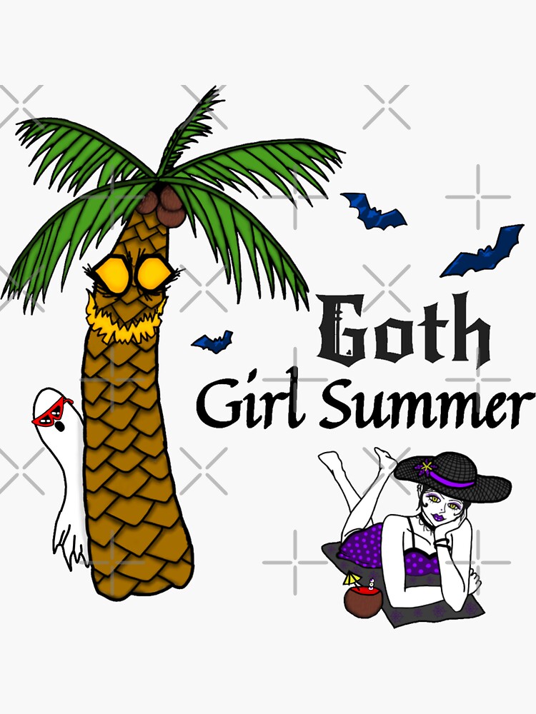 "Goth Girl Summer" Sticker for Sale by AwfullyArtful | Redbubble