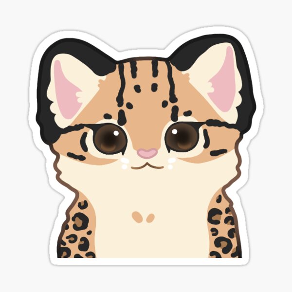 Pegatina for Sale con la obra «ocelote kawaii» de KawaiiCDesign | Redbubble