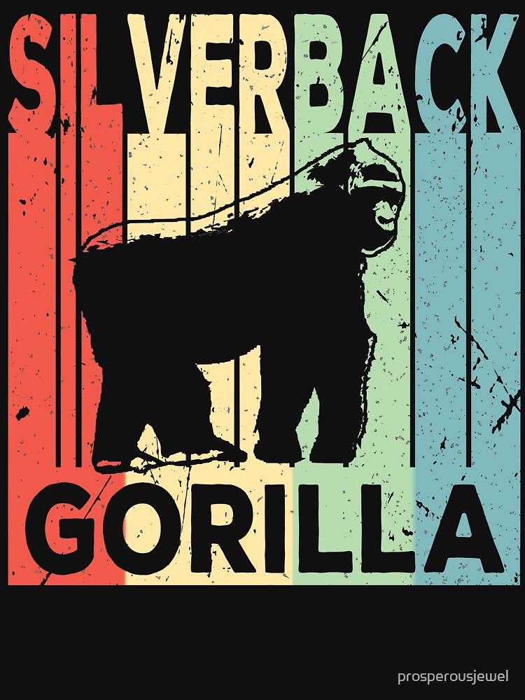 "Silverback Gorilla Vintage Retro" T-shirt for Sale by prosperousjewel ...