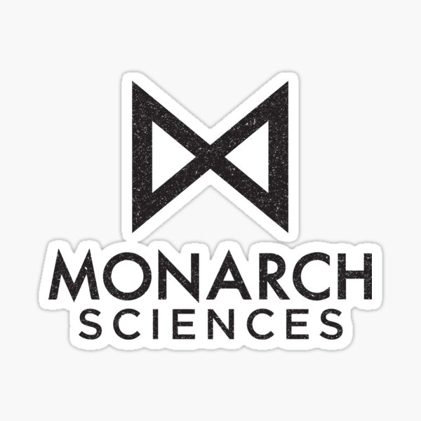 "Monarch Sciences - Black" Sticker for Sale by ONI-Creative | Redbubble