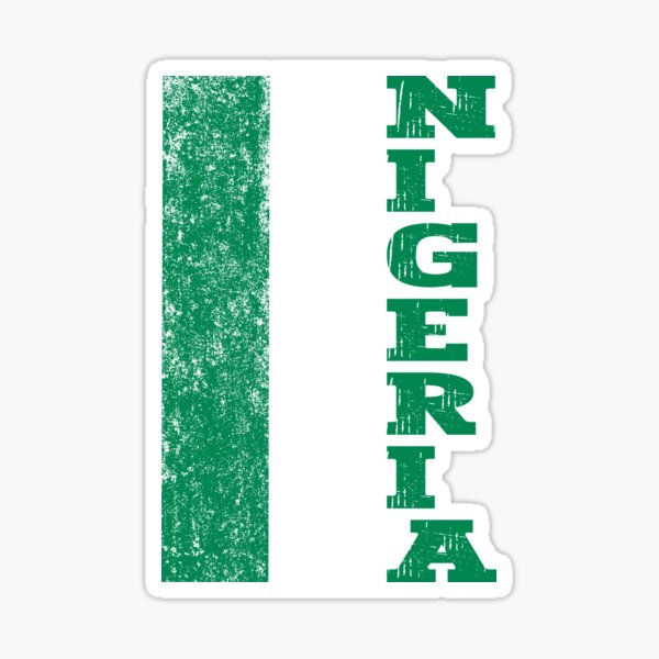 "Nigeria Nigerian Flag Vintage - Green" Sticker for Sale by ...