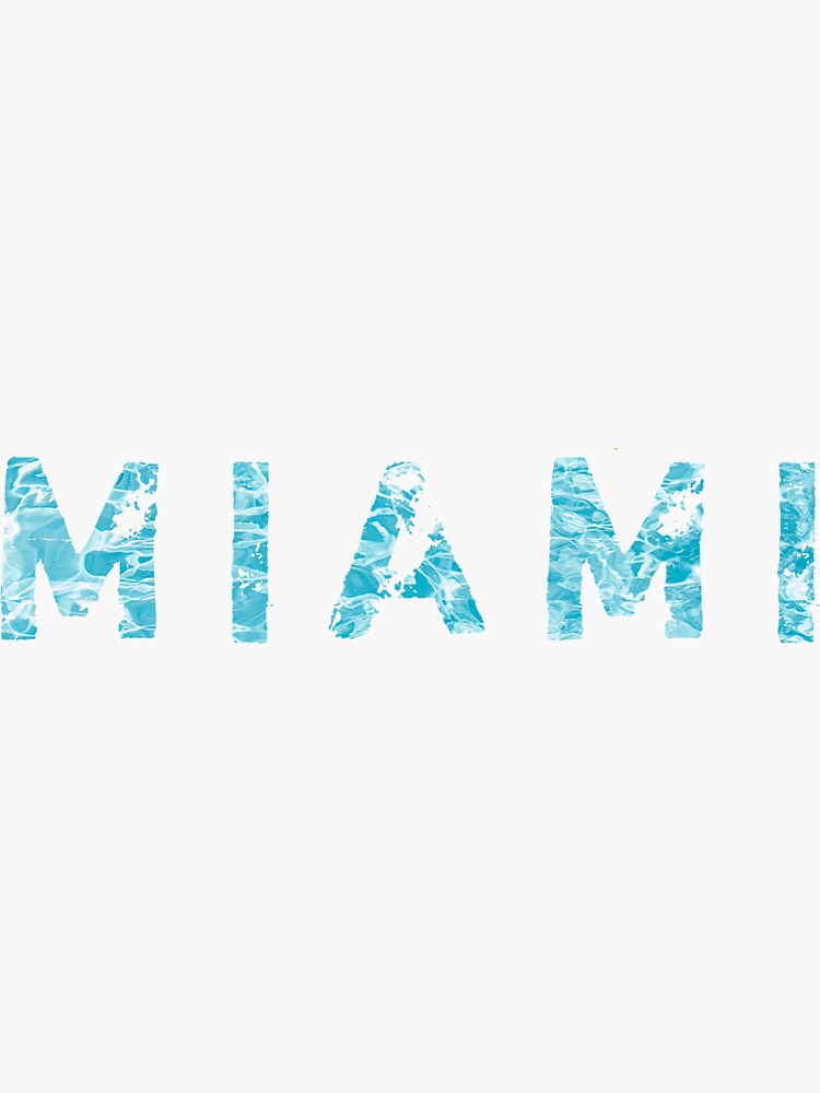 "MIAMI BEACH SUMMER AND WAVES " Sticker for Sale by Sticker4Fashion ...
