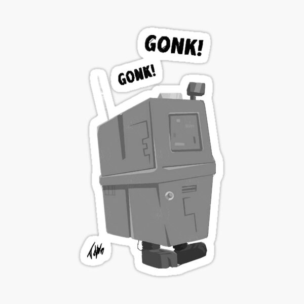 "Gonk Droid " Sticker for Sale by CrystalRu97731 | Redbubble