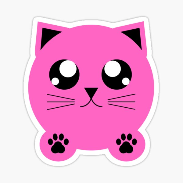 "Cute anime cat" Sticker for Sale by HighScale | Redbubble