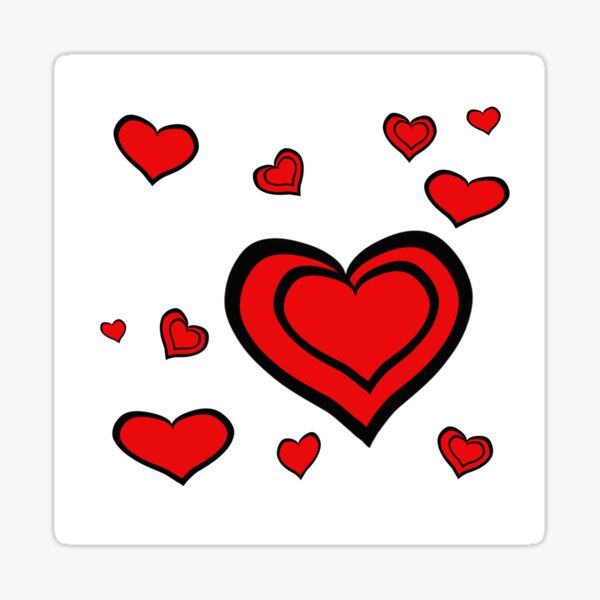 "Floating and Growing hearts " Sticker for Sale by RemieJames | Redbubble