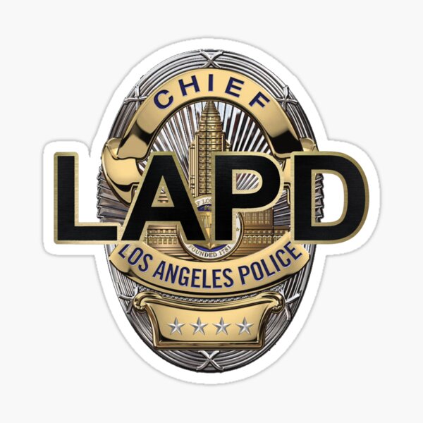 "LAPD CHIEF BLACK AND GOLD" Sticker for Sale by Chief82 | Redbubble