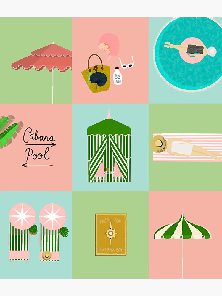 "Cabana Color block vertical " Sticker for Sale by TimothyCa87133 ...